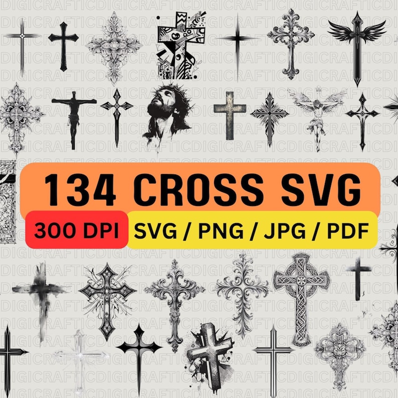 Cross Svg Bundle, CROSS BUNDLE SVG Files, Christian Svg, Cross Png ...