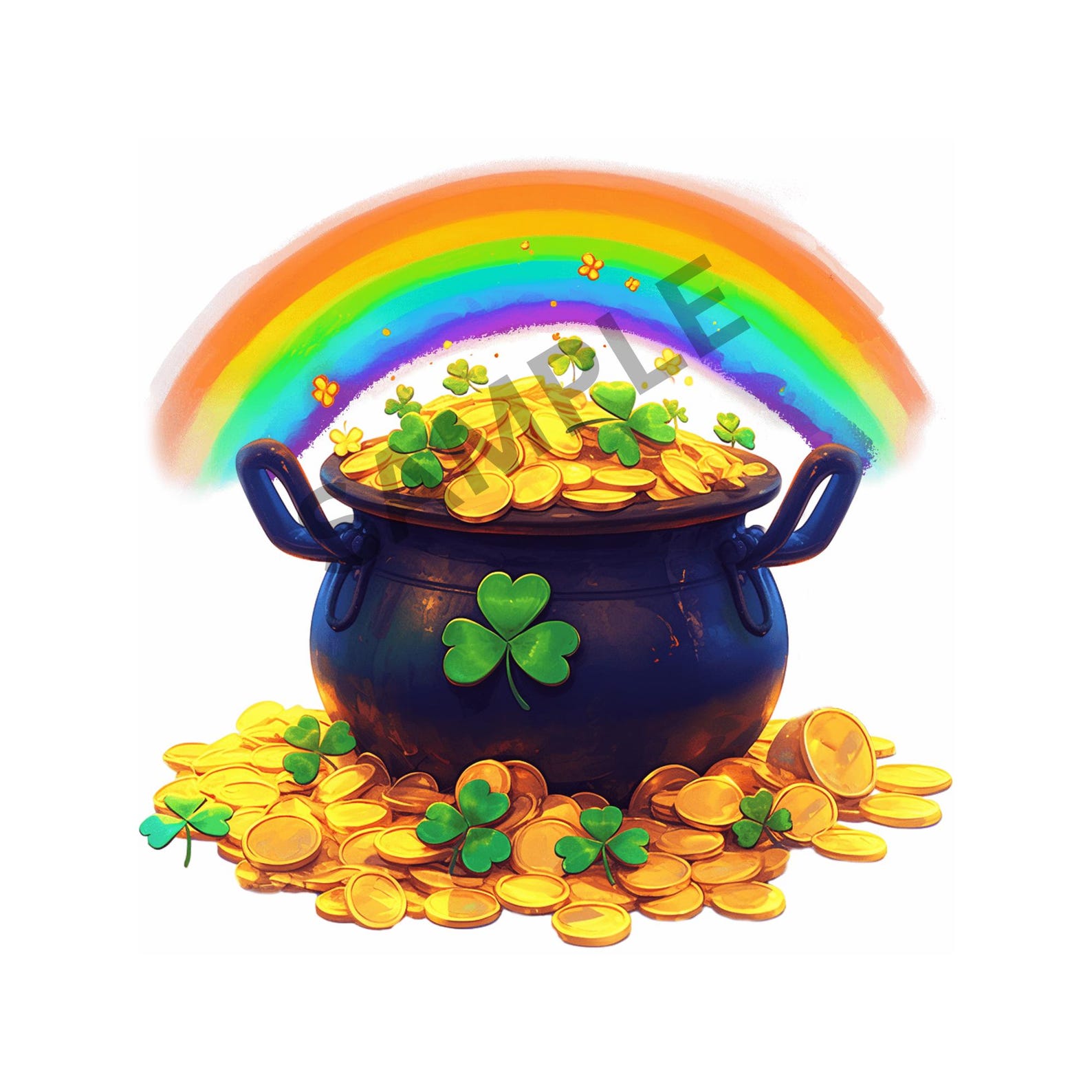 Saint Patrick's Day Clipart Bundle, Festive Png Graphics, St Patrick's Graphics, Transparent ...