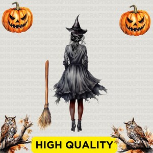 Create Your Own Witch Clipart | DIY Halloween Witch PNG Bundle | Magic ...