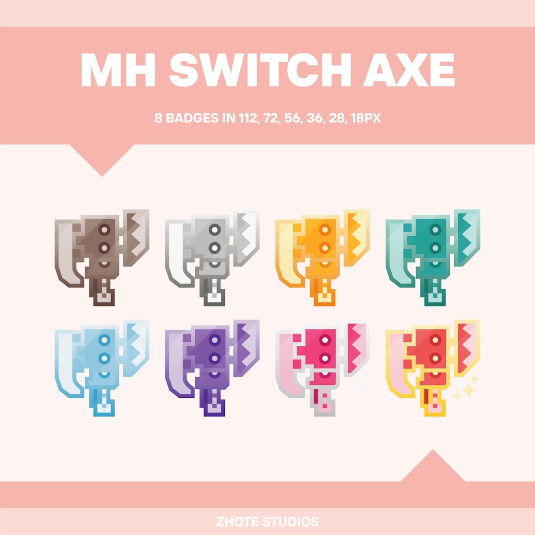 8 MH SWITCH AX Twitch Sub Badges | Bit Badges | Channel Point Icons ...