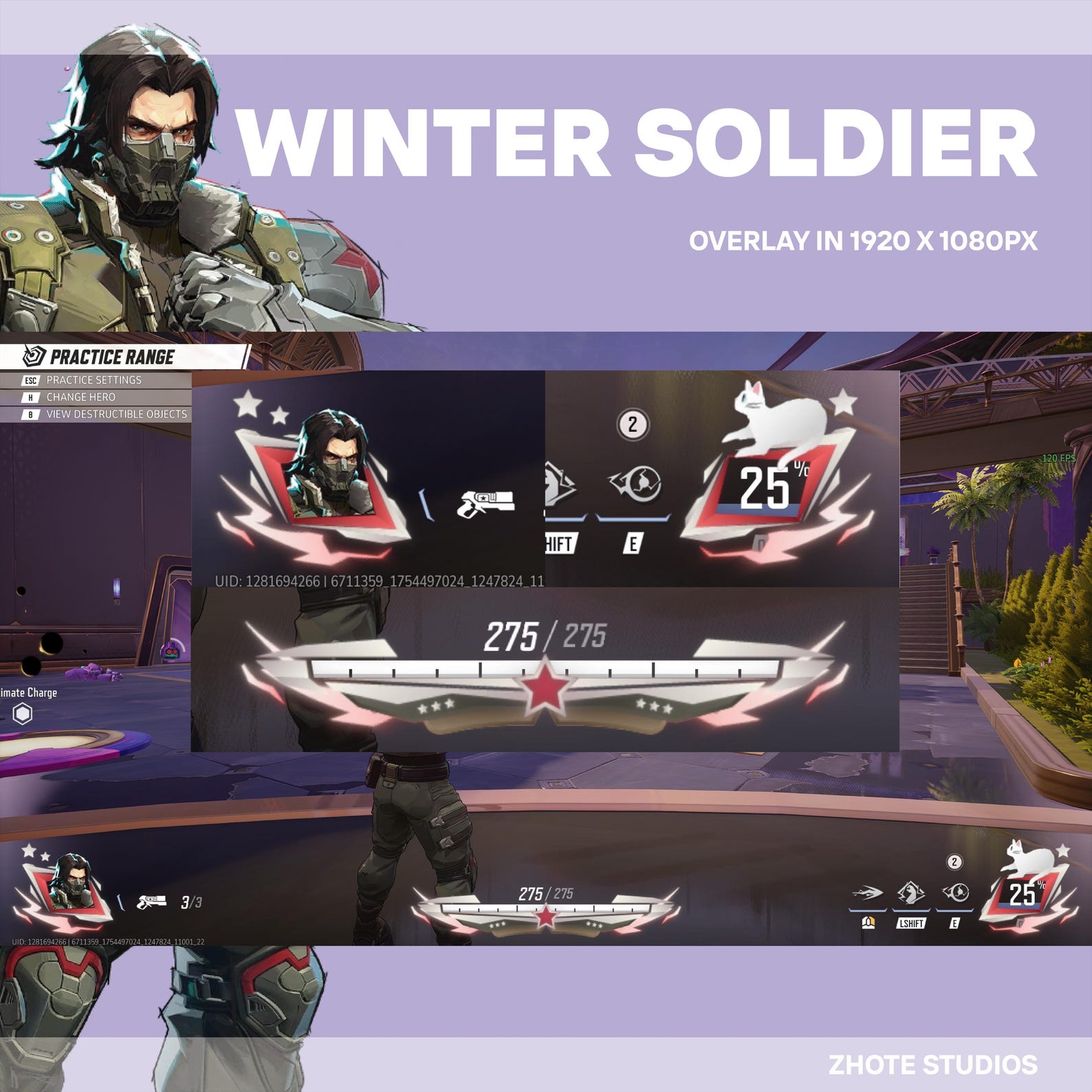 Animated Winter Soldier Bucky Overlay | Marvel Rivals Overlay Inspired ...