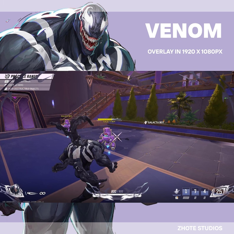 Animated Venom V2 Overlay | Marvel Rivals Overlay Inspired | Streamer ...