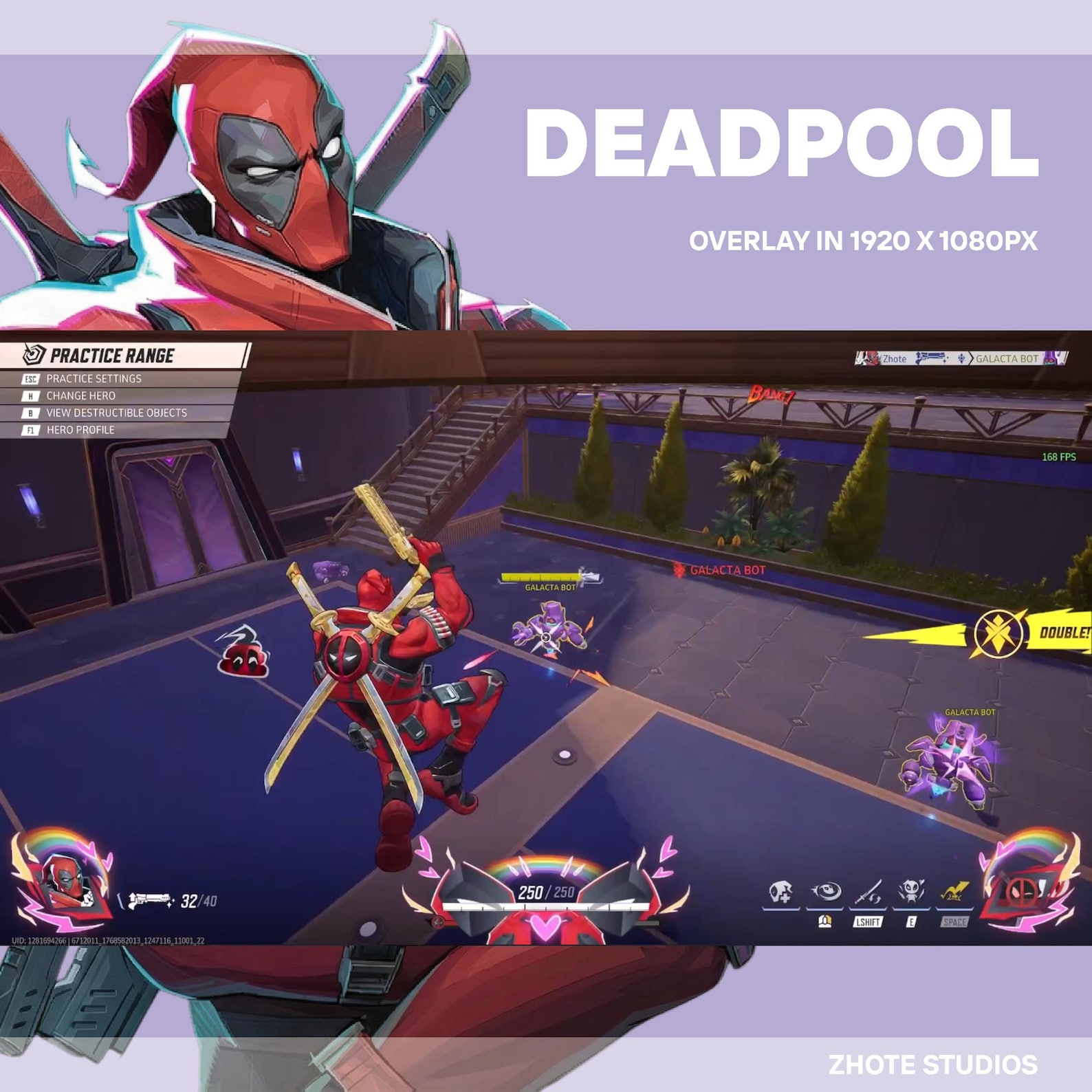 Animated Deadpool Overlay | Marvel Rivals Overlay Inspired | Streamer ...