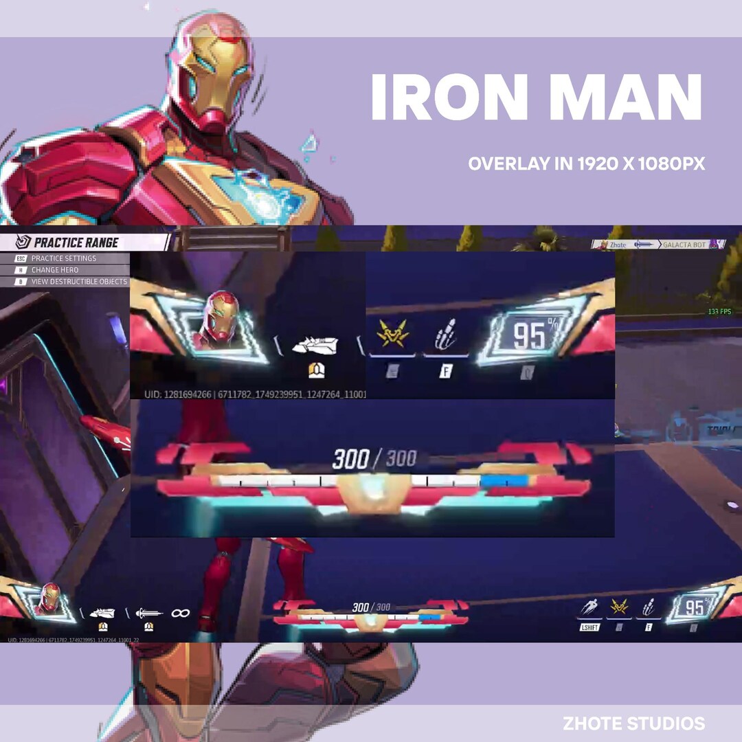 Animated Iron Man Overlay | Marvel Rivals Overlay Inspired | Streamer ...