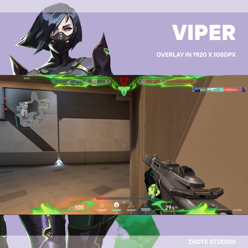 Animated Viper Overlay | Valorant Overlay Inspired | Streamer Graphics ...
