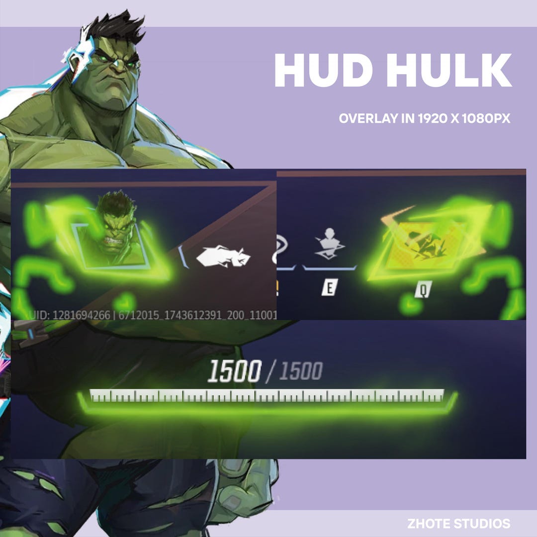 HULK Overlay | Marvel Rivals Overlay Inspired | Streamer Graphics ...