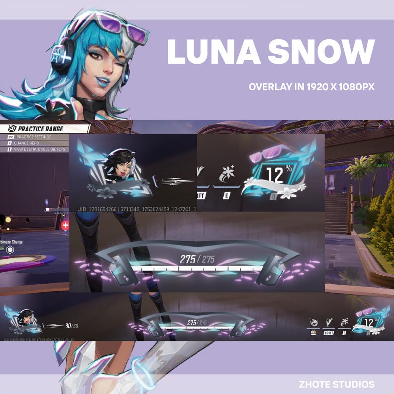 Animated Moon Snow Overlay | Marvel Rivals Overlay Inspired | Streamer ...