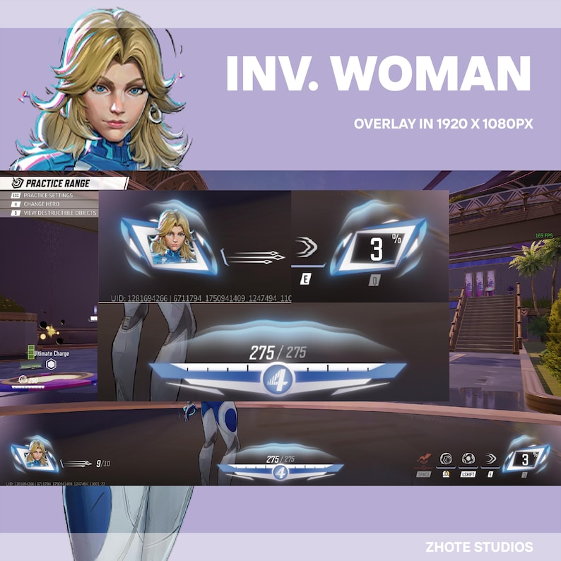 Animated F4 Invisible Woman Overlay | Marvel Rivals Overlay Inspired ...