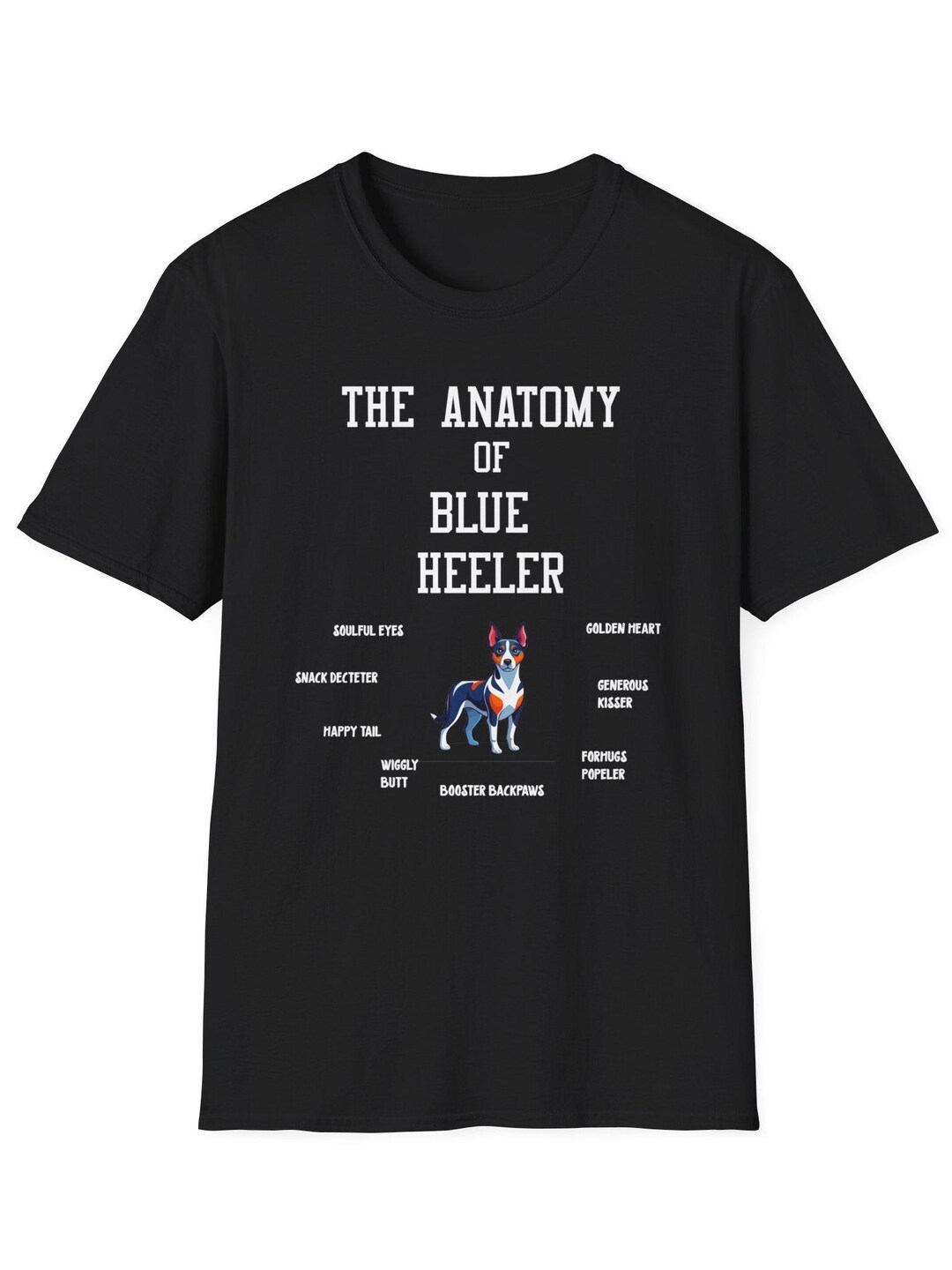 Funny Anatomy of Blue Heeler Dog Lover T Shirt Men Women - Etsy
