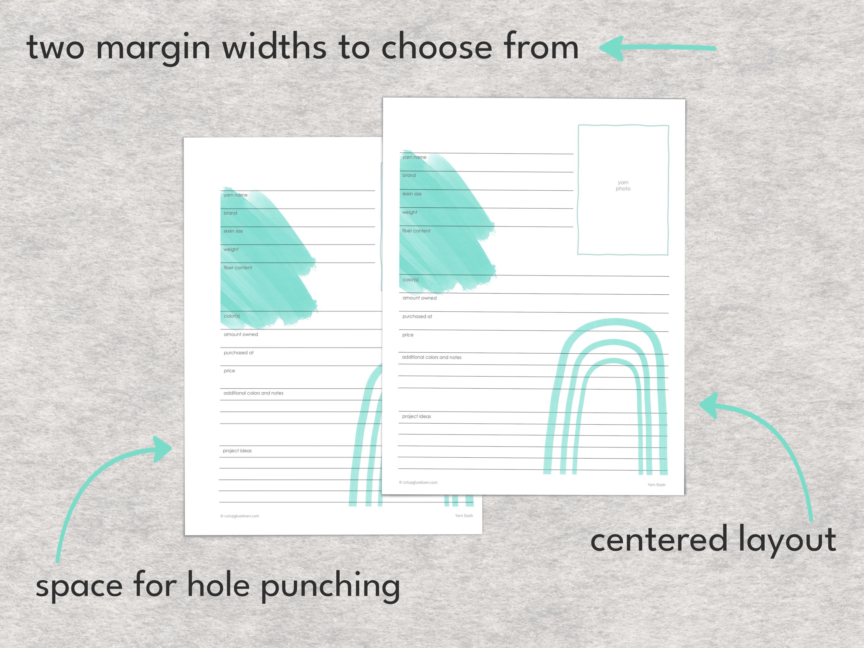 Yarn Stash Tracker Printable for Knitters and Crocheters, Inventory in ...