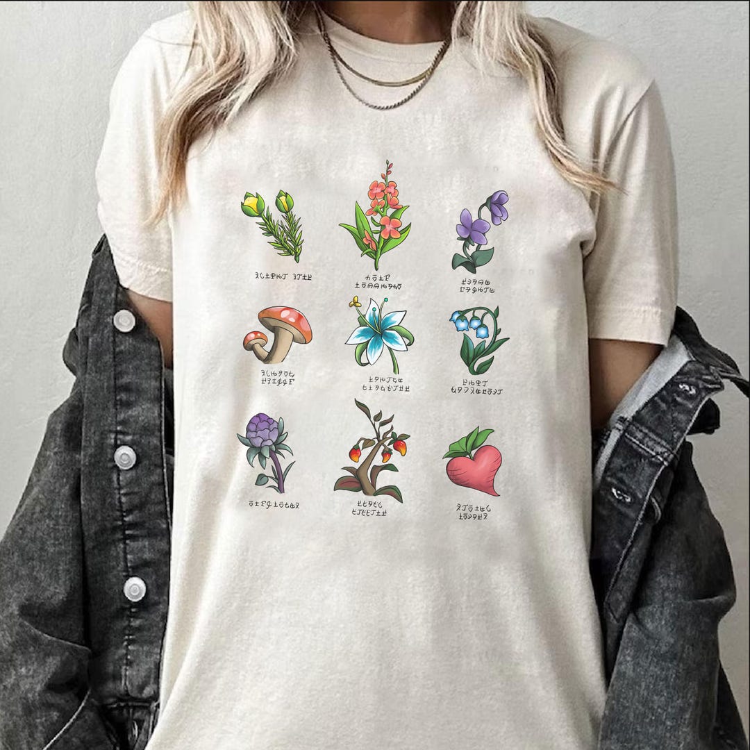 Flora of Hyrule Shirt, Zelda Flower Shirt, Zelda Plant Shirt, Tears of ...