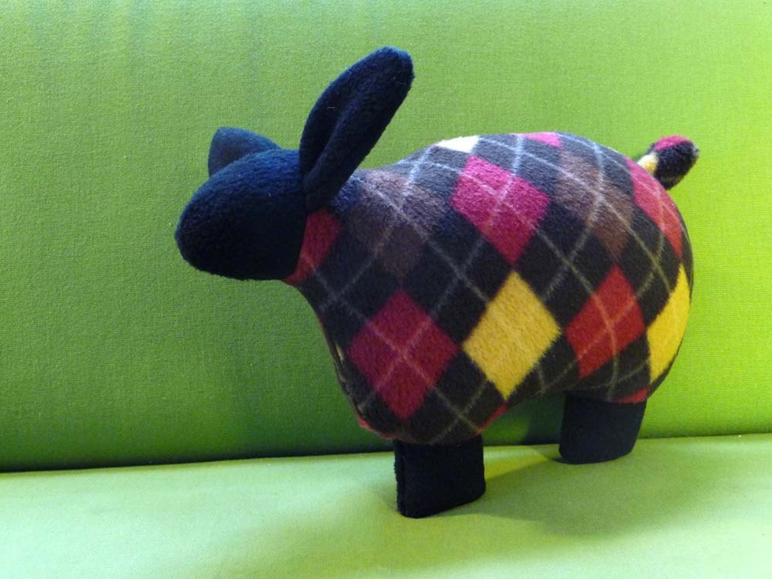 Stuffed Sheep, Flat Toy, Argyle Stuffed Lamb, Fleece Sheep - Etsy