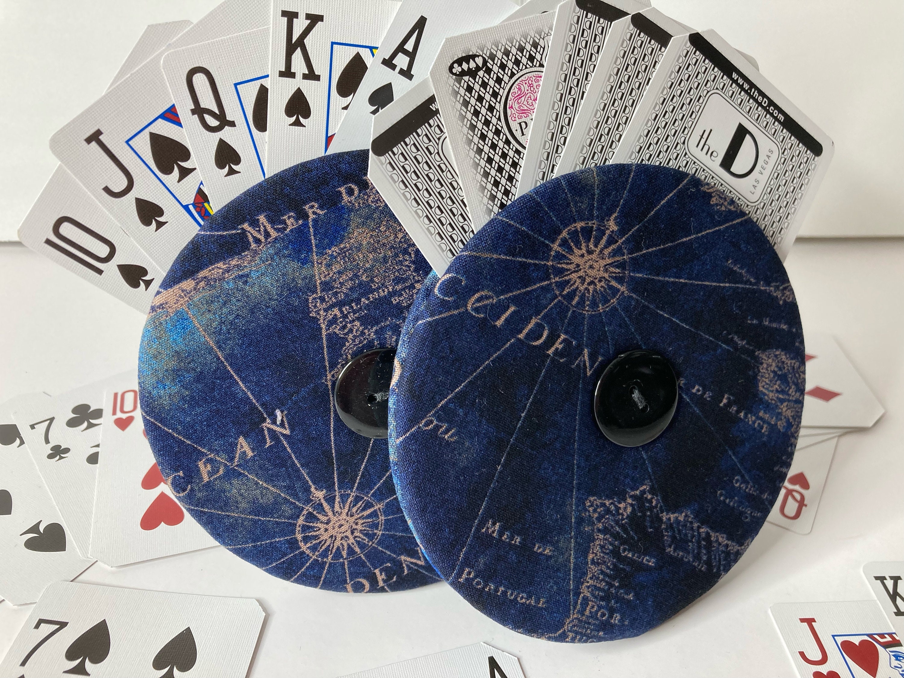 Playing Card Holder 2 Circular Card Holders Helping Hand - Etsy