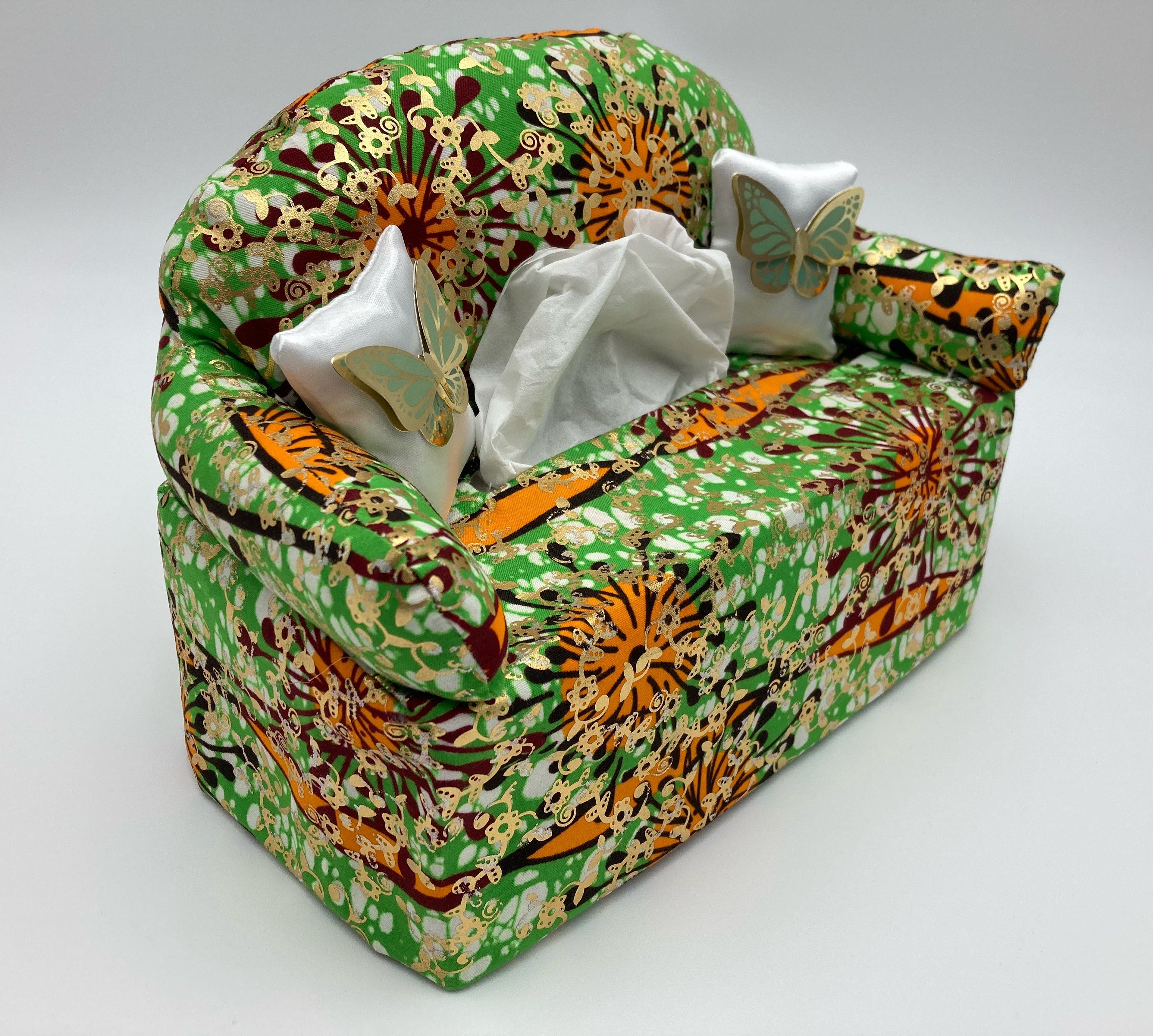 Sofa Tissue Box Cover: Handmade African Print Home Decor - Etsy