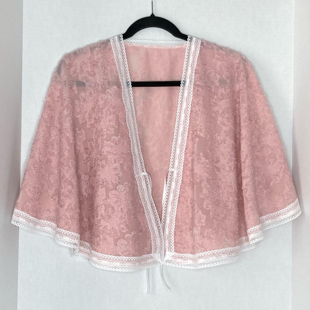 Bed Jacket/cape. Draper Bed Jacket. Bed Wrap. Shawl. Capelet. Boudoir ...