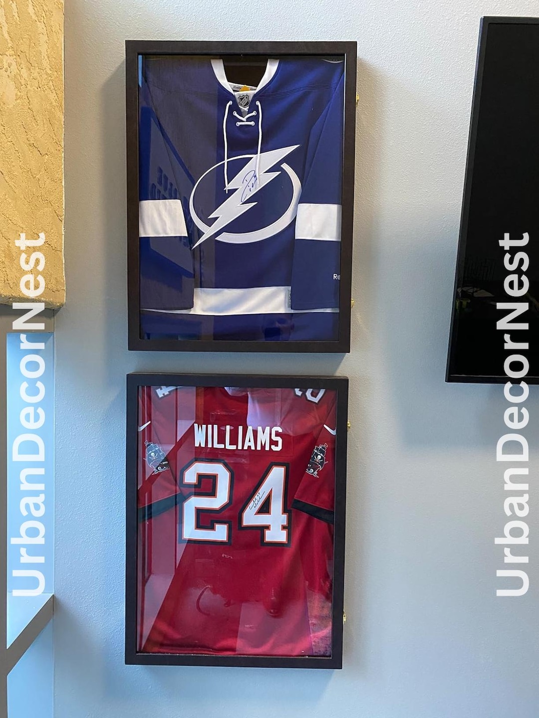 Large Jersey Display Case With Lock | Sport Jersey Display Frame ...