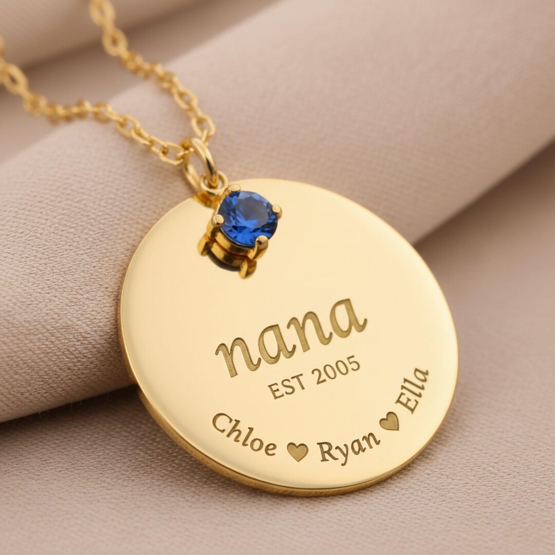 Nana EST With Grandchildren Names Custom Jewelry for Grandmother ...