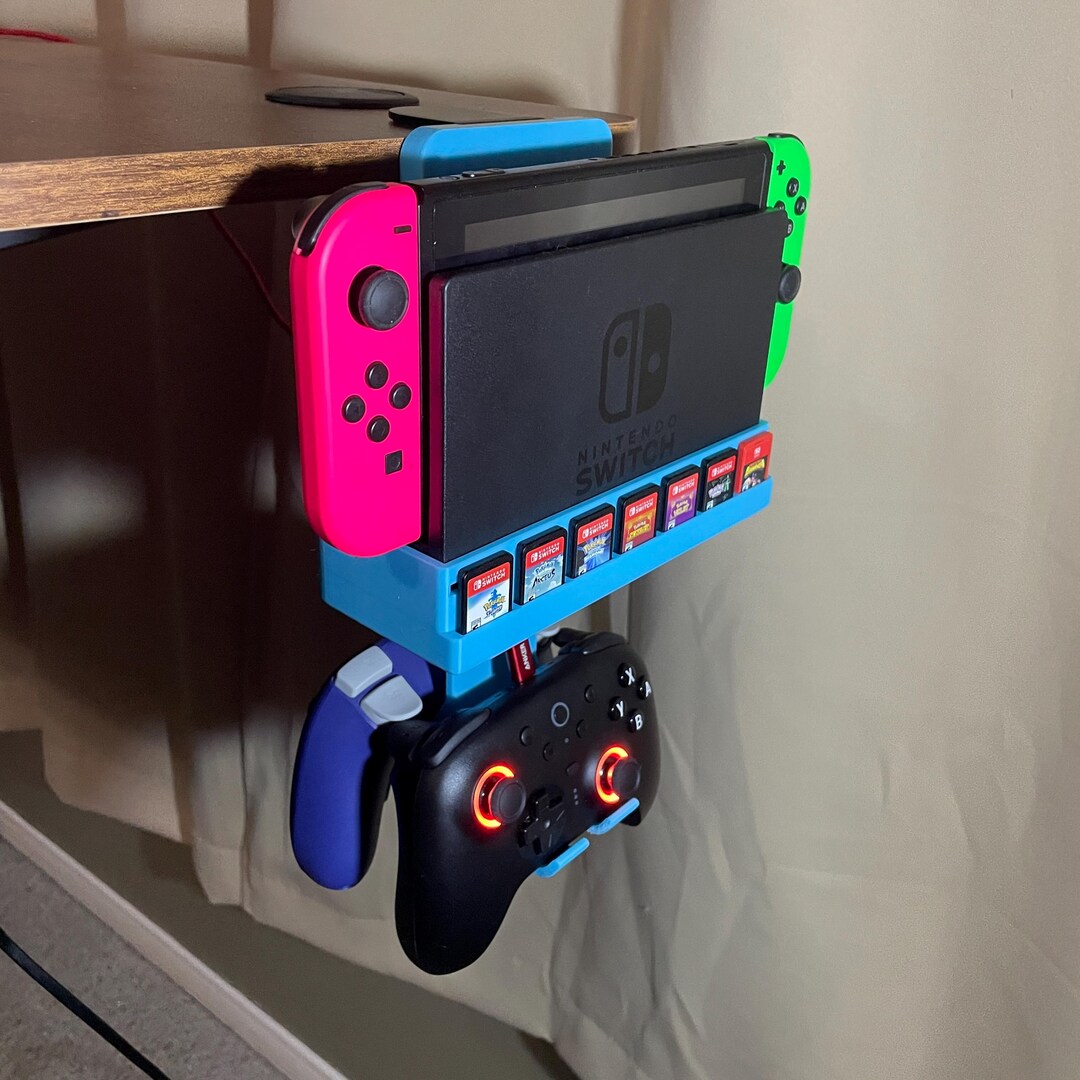 Desk Mount for Nintendo Switch / OLED Dock - Removable Dual Controller ...