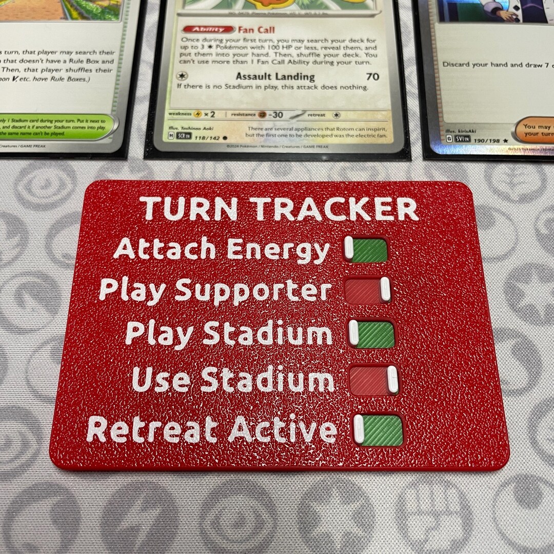 Pokemon TCG Turn Tracker - Compact, Card-sized Tracker for Keeping ...