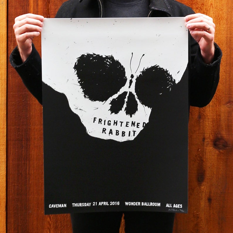 Frightened Rabbit Glow-in-the-Dark Gig Poster | Etsy