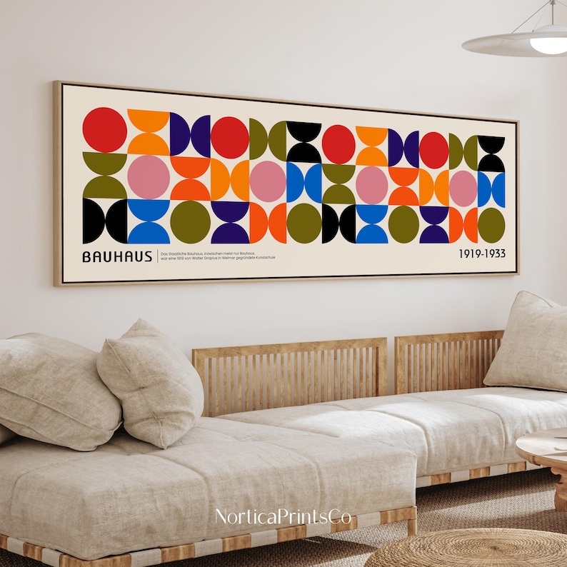 Modern Bauhaus Exhibition Poster Art Print - Mid Century Wall Art for ...