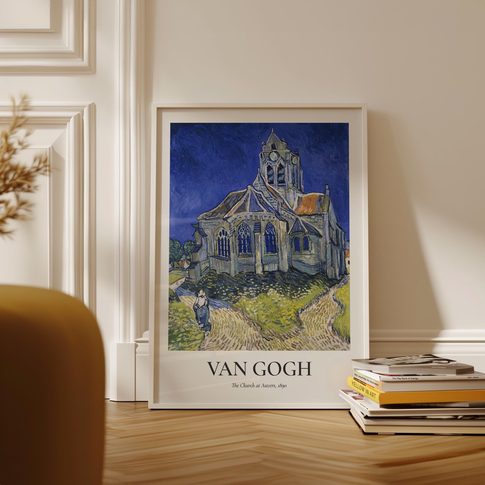 Vincent van Gogh, The Church at Auvers, Vintage Wall Art, Framed Poster ...