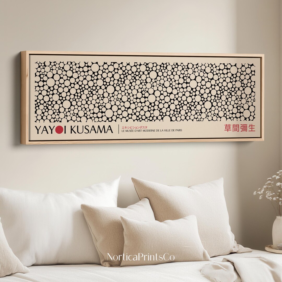 Yayoi Kusama Poster, Large Horizontal Japanese Panoramic Wall Art ...