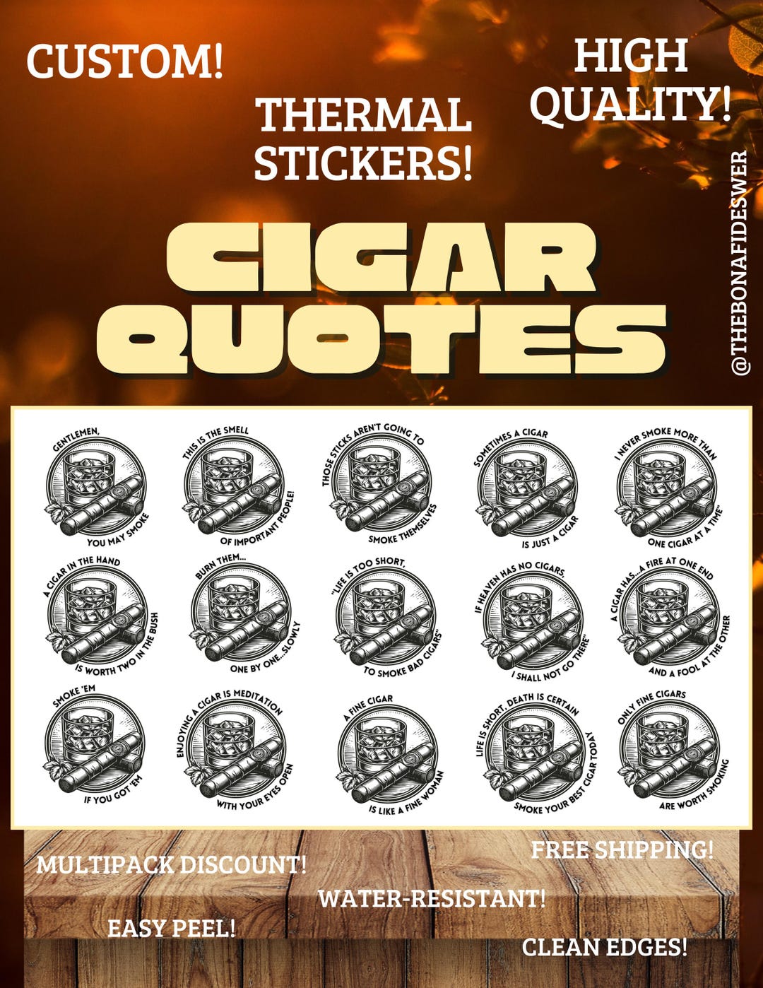 CIGAR Quotes Sayings Stickers: Self-care, Laptop Decals - Etsy