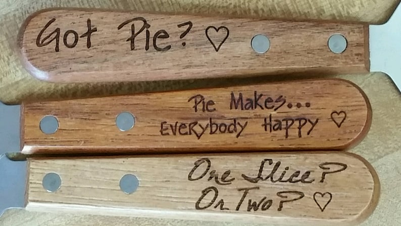 Pie Server - Engraved Wood Handle - Cake Server - Etsy