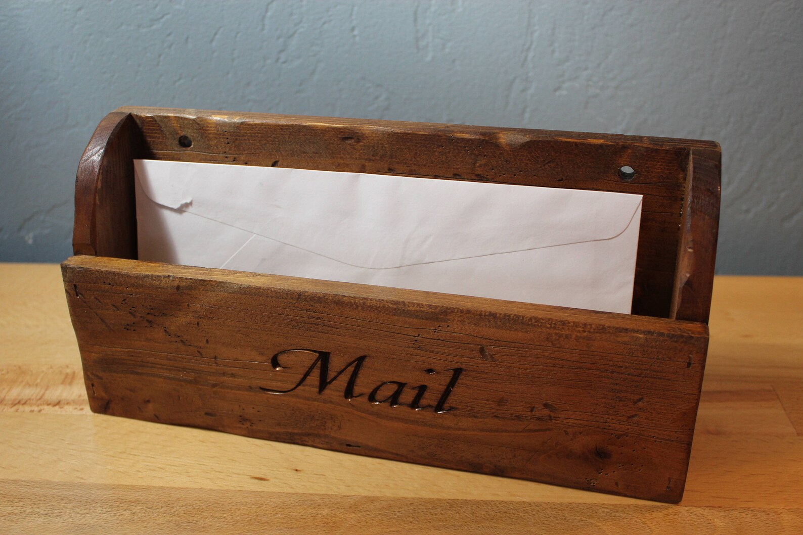 Rustic Mail Holder Wall Mountable Mail Holder - Etsy