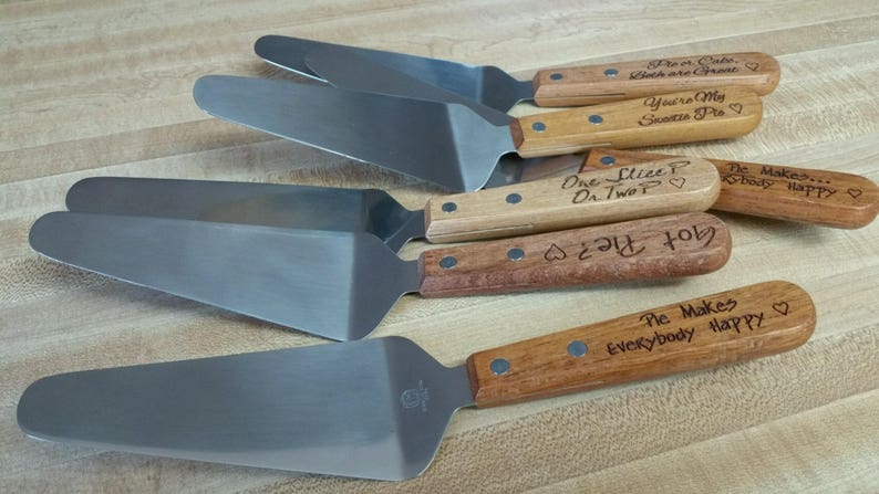 Pie Server - Engraved Wood Handle - Cake Server - Etsy