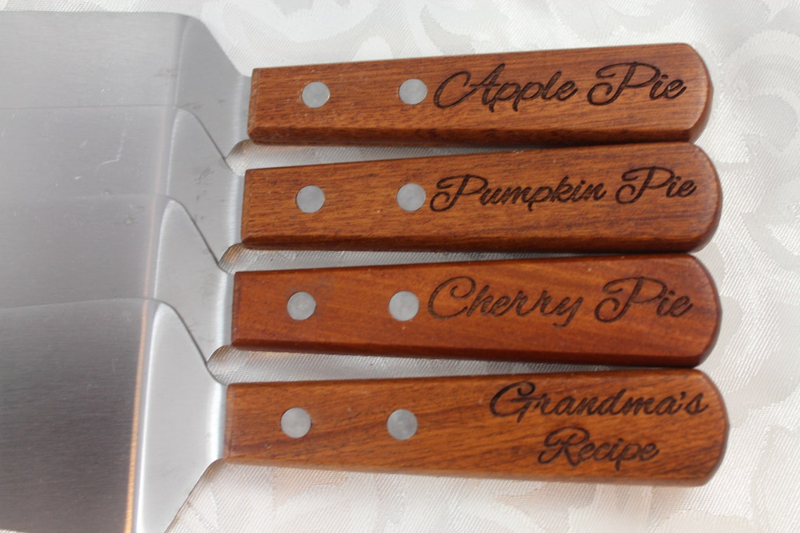 Wood Handle Engraved Pie Server Personalized - Etsy