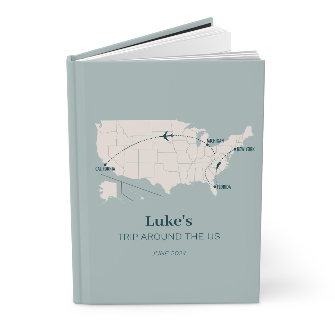 Personalized Travel Journal, World Adventure Notebook, Custom Map ...