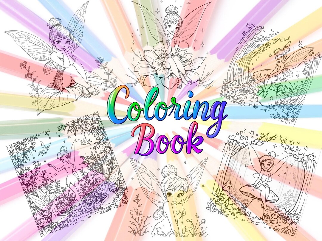 Tinkerbell Coloring Pages, Tinkerbell Party Favors, Fairy Birthday ...