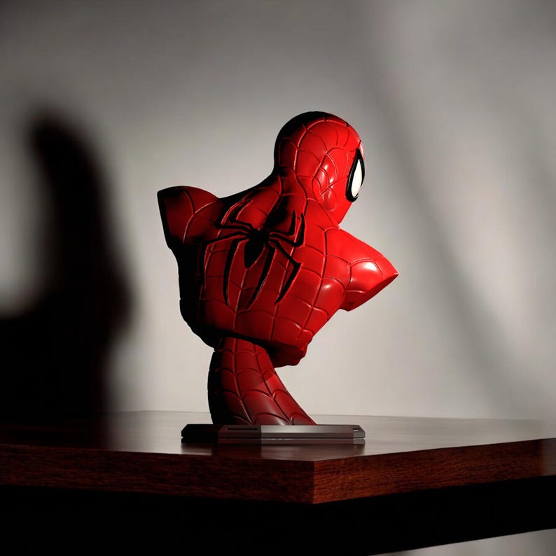 Spider-man Bust STL File | 3D Printable Superhero Head Statue | Digital ...