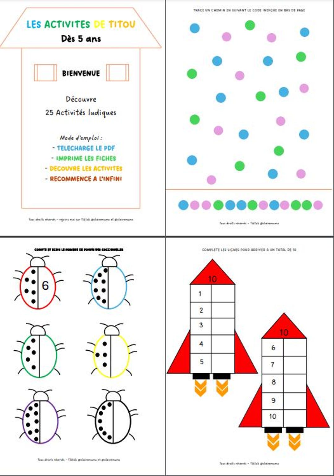 Booklet of 25 Activities for Children Aged 5 and Over - Etsy