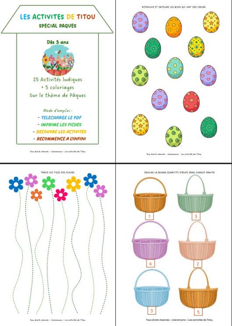 Booklet of 25 Easter Activities for Children - Etsy