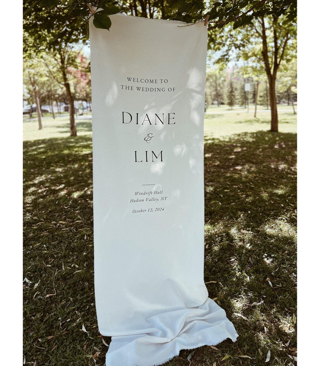 Wedding Fabric Welcome Sign, Fabric Sign, Custom Linen Wedding Signs ...