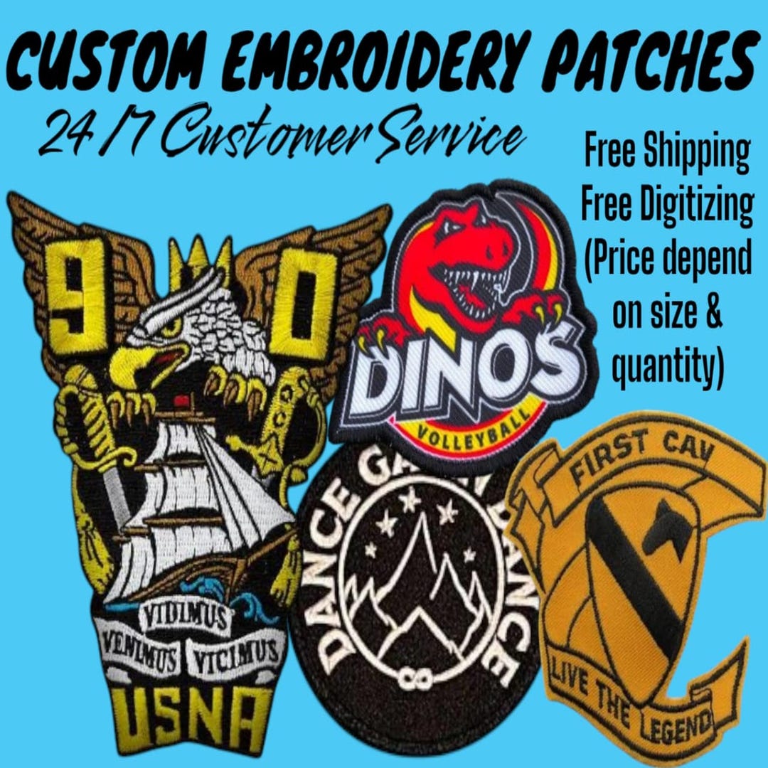 Custom Embroidered Patches, Custom Patch Order, Custom Iron on Patches ...