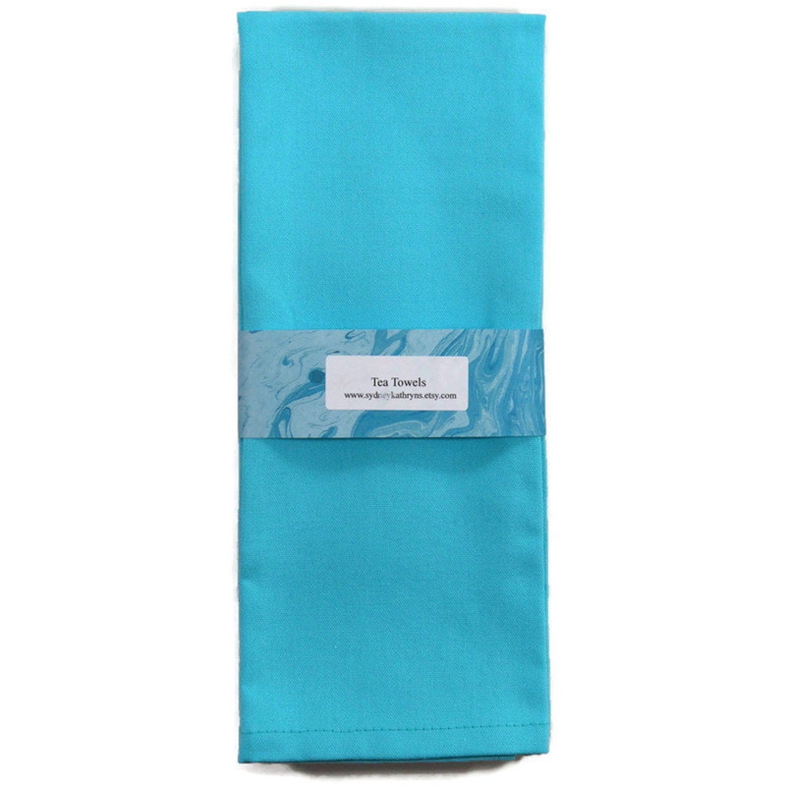 Tea Towels, Aqua and White Dish Towels, Set of 2 Blue Tea Towels ...
