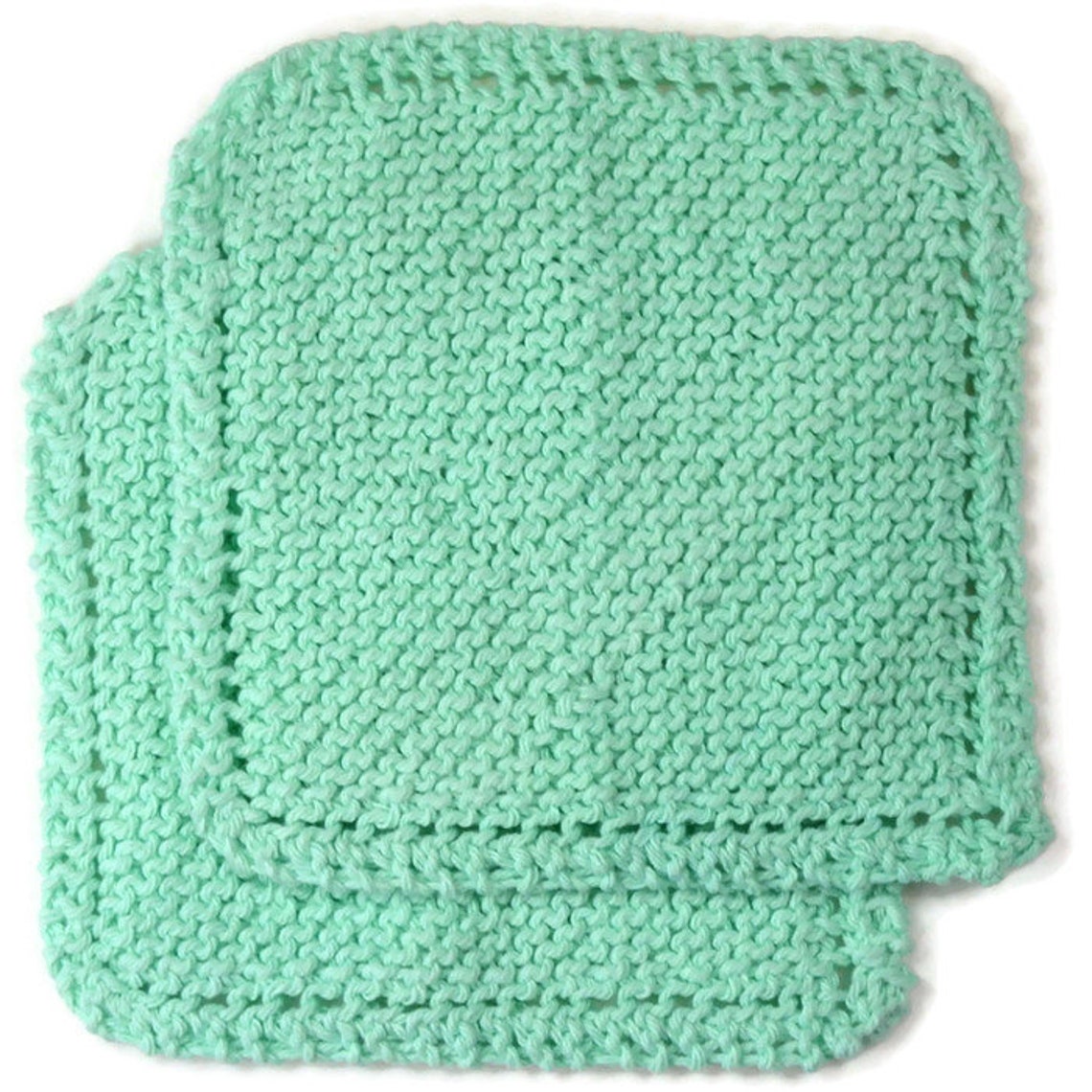 Hand Knit Dishcloths Knitted Dish Cloths Handknit Dishrags - Etsy