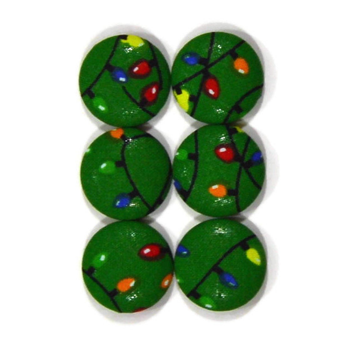 Pushpins/ Fabric Covered Thumbtacks, Christmas Tree Lights Pushpins ...