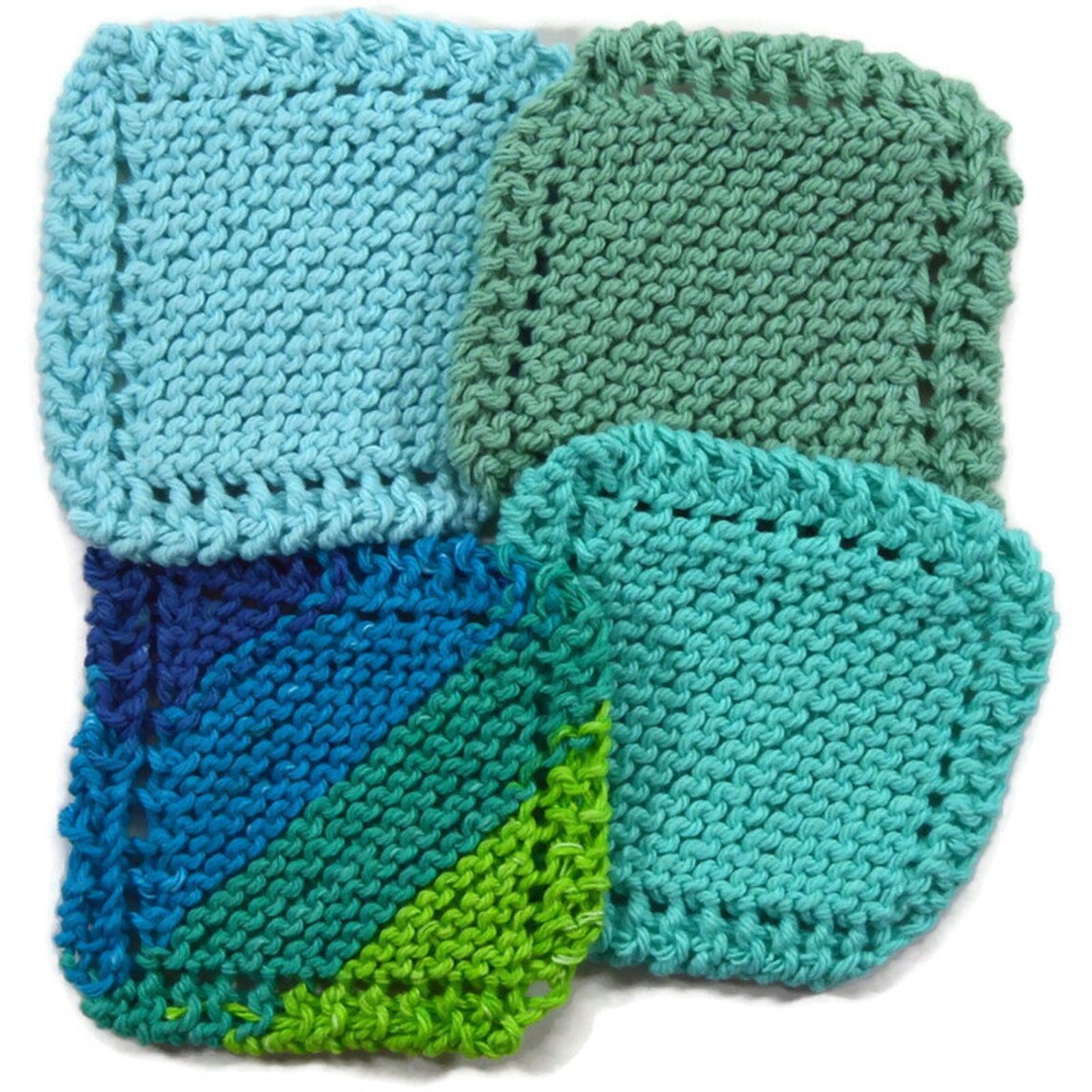 Hand Knit Face Scrubbies, Mini-dish Cloths, Scrubbies, Face Scrubbers ...