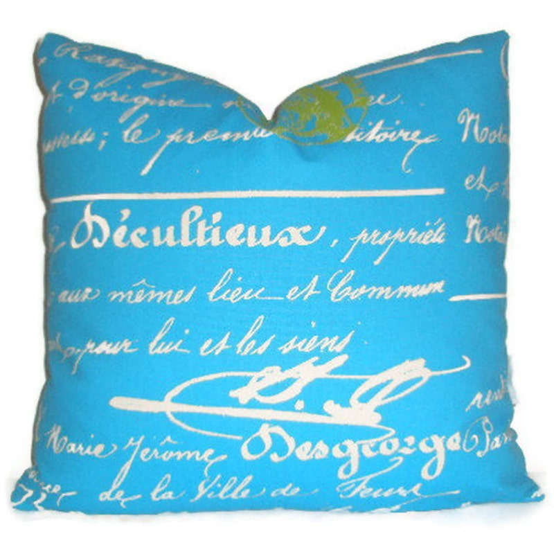 French Script Pillow - Etsy