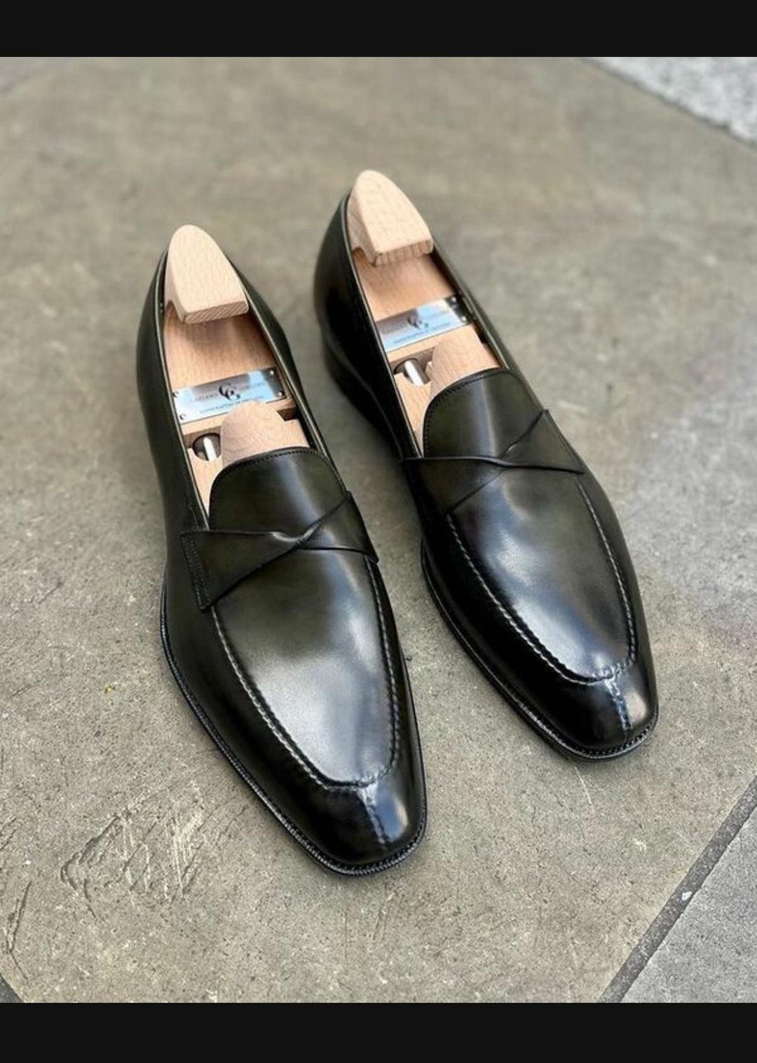 Custom Bespoke Green Loafers for Men Personalized Luxury Footwear Green ...