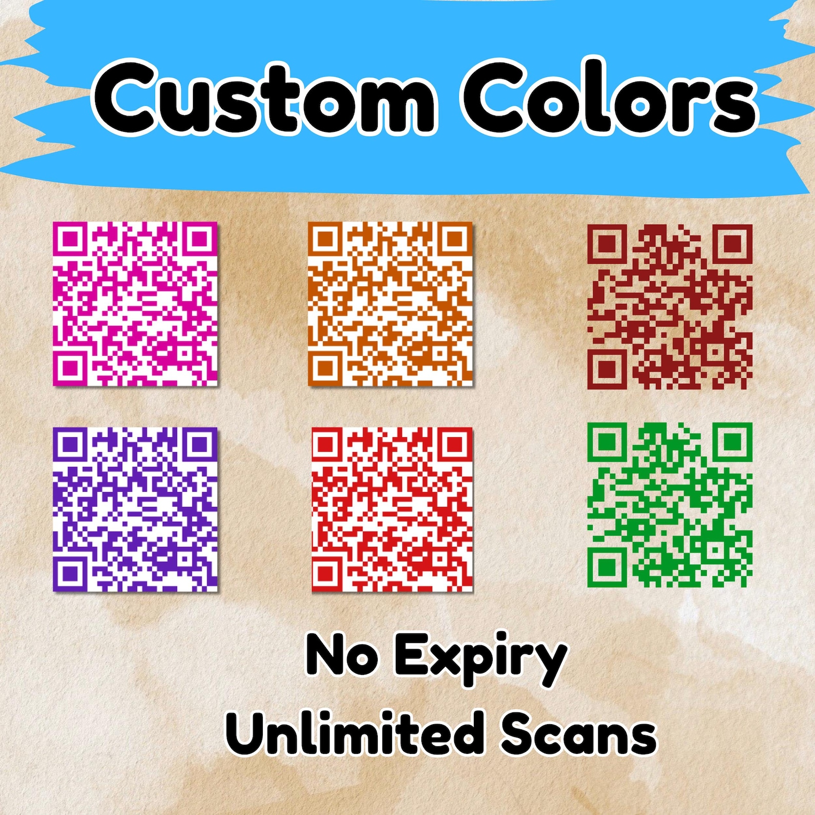 Customizable QR Code: Multiple Sizes & Colors (digital Download) - Etsy