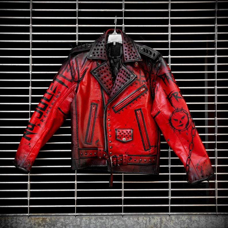 Timeless Elegance Meets Modern Edge: Premium Hand-painted Black Leather ...