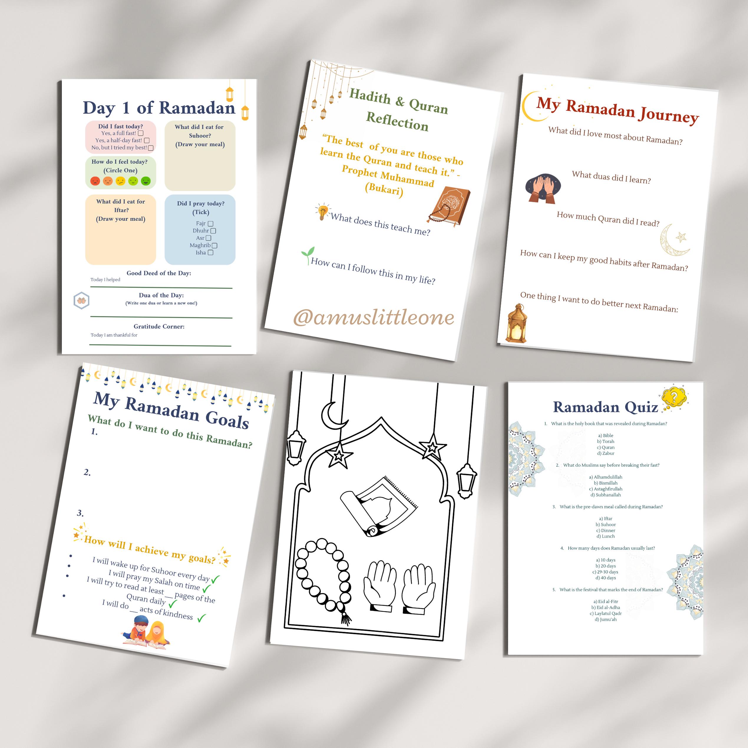 Ramadan Planner for Kids, Islamic Activity Book, Ramadan Journal, Daily ...