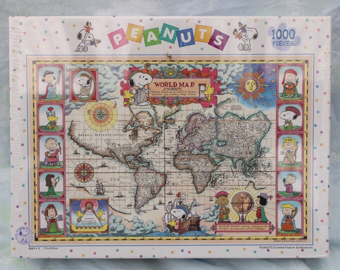 Appollo Sha's Peanuts Gang Jigsaw Puzzle World Map Snoopy 1000 Pieces ...