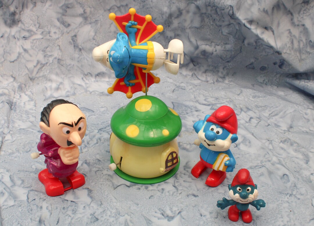 Smurf Wind-up Toys Gargamel Papa Smurf by Galoob - Etsy